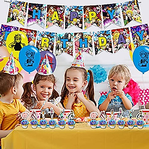 Seven Deadly Sins Birthday Party Decorations,Anime Manga Themed Party Supplies set for Boys Girls with Happy Birthday Banner,Cake Topper,Cupcake Toppers,Balloons,Stickers