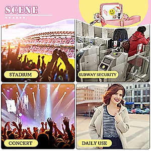 Chenille Patch Preppy PVC Clear Crossbody Bag Stadium Approved Small Transparent Preppy Makeup Bag Waterproof Clear Purse Square Zipper Clear Pouch for Women Girls Beach Travel (Pink)