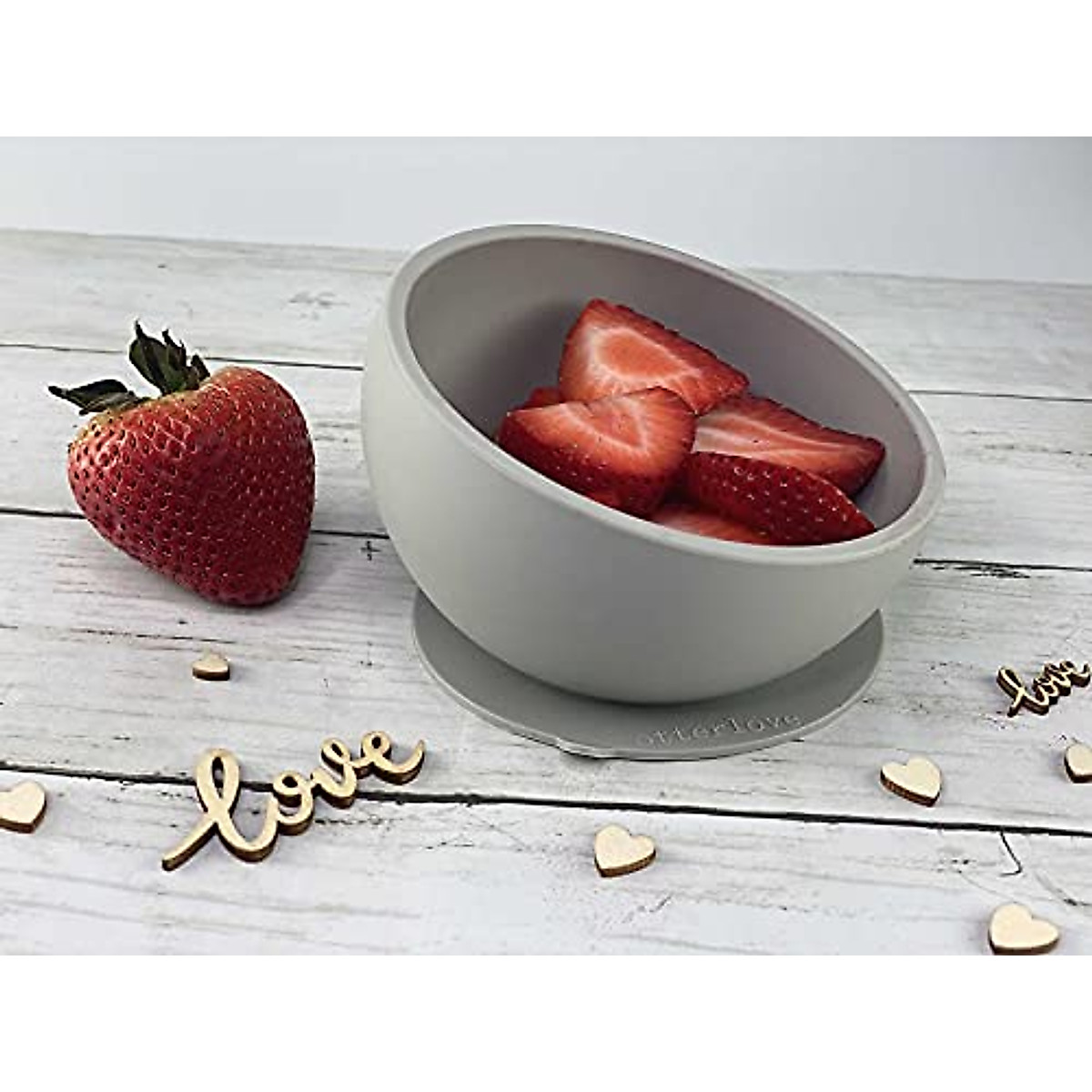 otterlove Silicone Baby Bowl & Spoon Set - Perfect for Baby Led Weaning - 100% Pure Platinum LFGB Silicone with NO Fillers