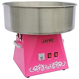 ANFIRE Commercial Electric Cotton Candy Machine Pink Candy Floss Maker for Kits or Party - Includes 10 Cones & Scoop