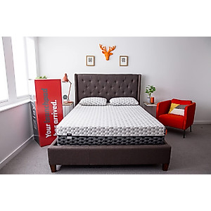 Layla 10” Copper Infused Memory Foam Mattress, Cooler and More Comfortable Sleeping, Flippable One Side Soft - Other Side Medium Firm, 2 Free Memory Foam Pillows (Cal King) 120 Night Trial Period.