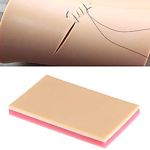 UKCOCO Human Skin Suture Pad, 3 Layers Reusable Silicone Medical Training Skin Model for Lab Scientific Supplies Science Education