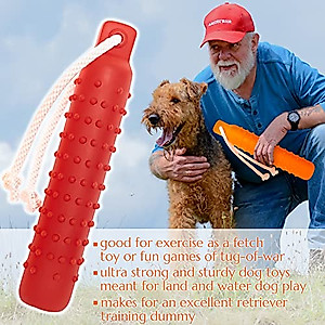 Segzwlor Dog Float Toy - Interactive Training Bumper & Fetching Dog Retrieving Dummy Outdoor - Lightweight for Float on The Water Pool Fetch Rope Dummie Toys - Suit for Small Medium Large Dogs