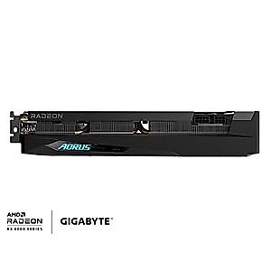 Gigabyte AORUS Radeon RX 6750 XT Elite 12G Graphics Card, WINDFORCE 3X Cooling System, 12GB 192-bit GDDR6, GV-R675XTAORUS E-12GD Video Card