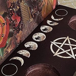 Tarot Card Holder Stand for the 3-Card Reading Tarot Card Stand Display Daily Oracle Card Stand Altar & Witchcraft Supplies Moon Phase Altar Decor Witchy Gifts for Tarot Lovers Tarot Beginners.