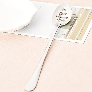 Best Friends Bff Gifts Spoon for Women Girls Good Morning Bestie Spoons for Best Bestie Friendship Gifts for Friends Birthday Christmas Graduation Gift for Coffee Tea Lovers Spoon