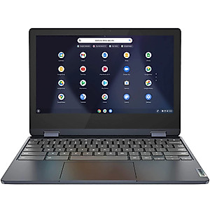 Lenovo Chromebook Flex 3 2-in-1 11.6" HD Touchscreen Laptop, MediaTek MT8183, 4GB RAM, 128GB Storage(64GB eMMC+MTC 64GB Flash Memory), 360° flip-and-fold, Chrome OS, Abyss Blue