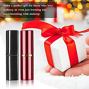 Falliny 2 Pack Retractable Kabuki Makeup Brush, Travel Face Blush Brush, Portable Powder Brush with Cover for Blush, Bronzer, Buffing, Flawless Powder Cosmetics