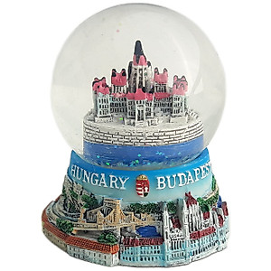 Souvenir Snowdome Hungary Budapest Snowglobe Hungarian Parliament Building 93mm
