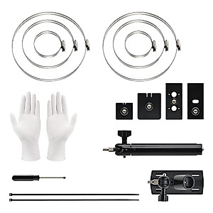 Holicfun 2-in-1 Security Camera and Solar Panel Pole Mount for Ring, Eufy, Arlo, Reolink Solar Panels and Cams (Grey)