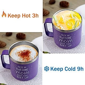 Mom Birthday Gifts from Daughter Son Husband Mother Day Gift for MOM Grandma Wife Best Mom Ever Gifts Birthday Gifts for Women Funny Unique Travel Coffee Mug Mom Tumbler Cup Gift for Mother in Law