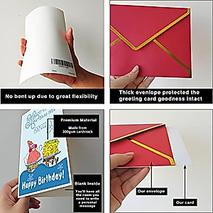 Funny 25th Birthday Card for Friend, 25th Birthday Gifts for Women, Cute Spongebob Patrick Star Meme Card for Girlfriend, Humorous 25th Birthday Card for Sister Brother, You Know What's Funnier Than 24?