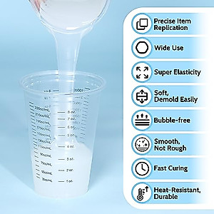 JDiction Silicone Mold Making Kit, 2.32lb(37oz) Super Elastic Liquid Silicone for Mold Making, Fast Cure Soft Mold Making Silicone Rubber for Casting Resin Molds/Silicone Molds/Candle Molds/Soap Molds