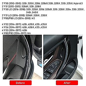 Jaronx 2PCS Door Handle Covers Compatible with BMW 3 Series 4 Series Driver Side &Passenger Side Door Pull Handle Covers (Compatible with BMW 320i,328i,330i,335i F30/F31 and 428i, 435i F32/F36)(Black)