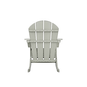 WestinTrends Malibu 3 Piece Outdoor Rocking Chair Set, All Weather Poly Lumber Porch Patio Adirondack Rocking Chair Set of 2 with Side Table, Sand