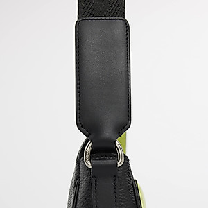 TOUS Empire crossbody bag small black and lime leather