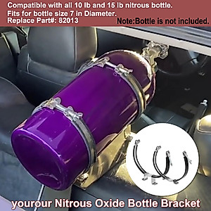 yourour 82013 Nitrous Oxide Bottle Bracket,7”Nos Single Bottle Holder Bracket for 10-15 Pound Nitrous Bottle