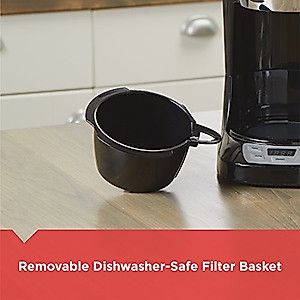 BLACK+DECKER QuickTouch™ Digital Programmable 12-Cup* Coffee Maker, Black, CM1060B-T