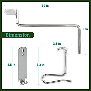 20 Pcs Fence Wire Tightener Tool with 1pc Tensioning Handle with 304 Stainless Steel and 3 pcs Easy Twist Fence Tool,Barbed Wire Fence Tightener for Fast Tighting Metal Fence Post