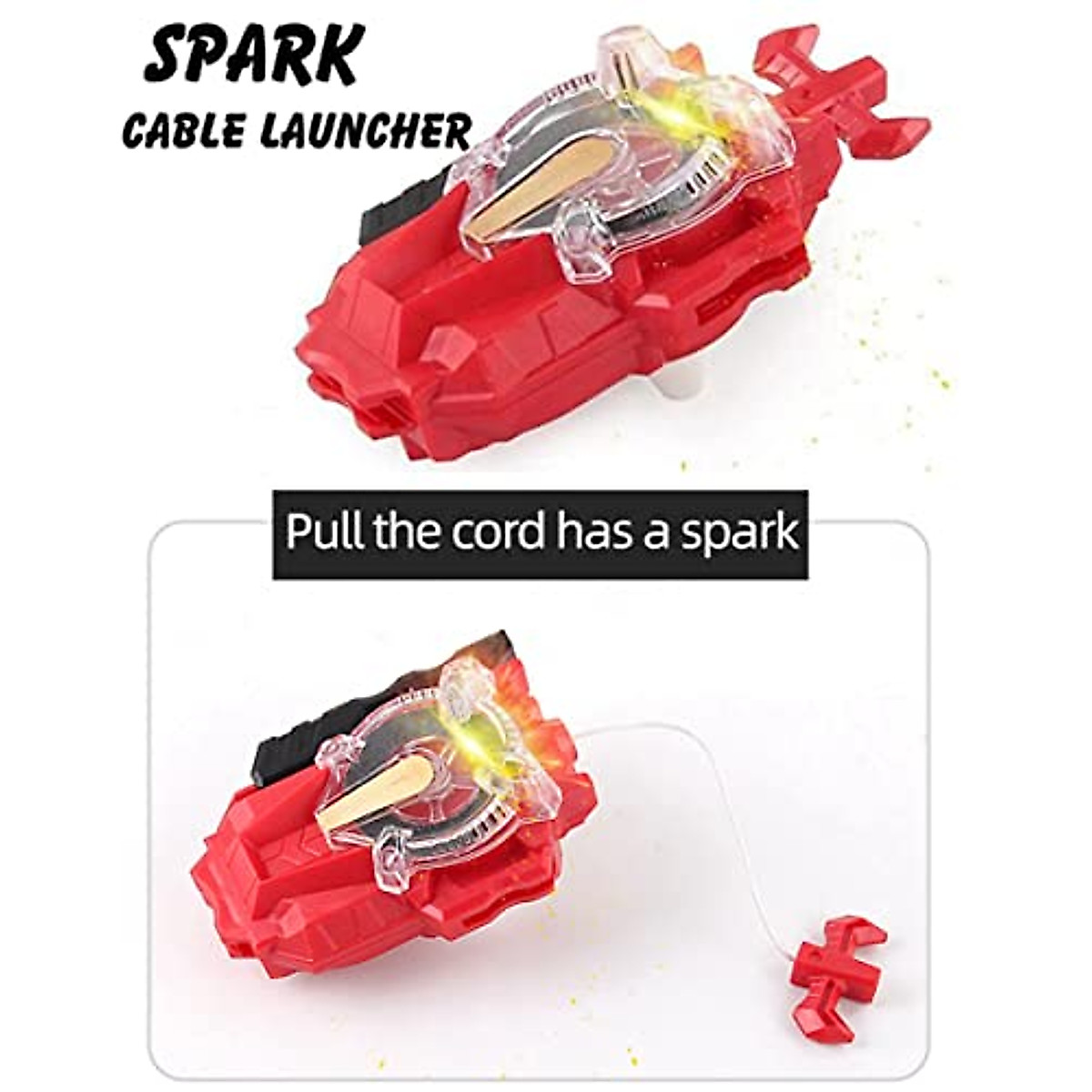 B-189 Guilty Longinus Bay Blades for 8-12,Sparking Launcher Bey Battle Burst Toy Battling Tops Gaming Top Toys Left Right Launcher Grip Play Blade Blades for Boys 6-8 Birthday Party Gift