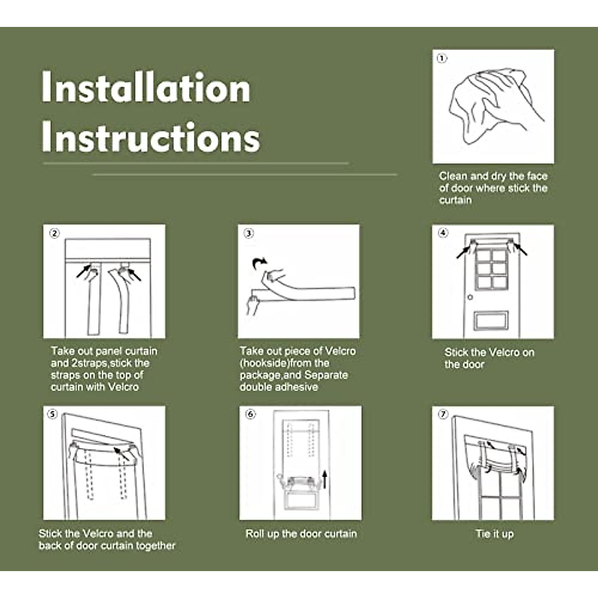 PI Blackout French Door Curtain,Privacy Thermal Insulated Window Curtain with Velcro for Glass Door/Front Door/Sliding Door/Patio Door 1 Panel(W26XL68,Dark Grey)