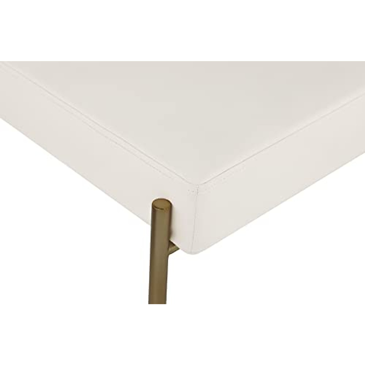 Meridian Furniture 587Cream-C Carly Collection Modern | Contemporary Vegan Leather/Boucle Fabric Upholstered Counter Stool, 19" W x 22.5" D x 37" H, Cream