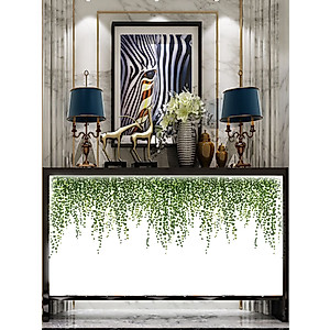 CHANMOL Green Plant Home Decor Wall Stickers 2 Sheets Peel and Stick Leaves Art Murals PVC Decals for Kids Bedroom Nursery Living Room Kitchen Bathroom Removable as Housewarming Birthday Gift