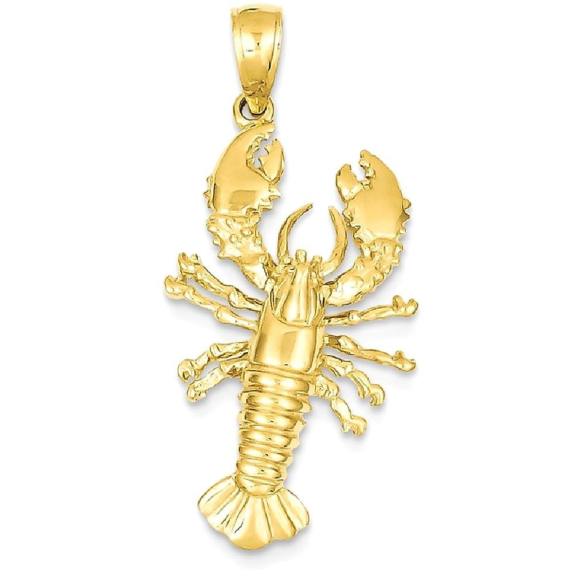IceCarats 14K Yellow Gold Lobster Necklace Charm Pendant 36mm x 14mm Only