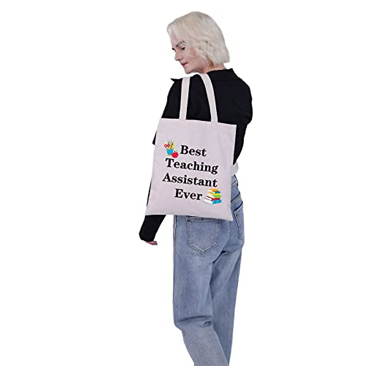 G2TUP Teaching Assistant Thank You Gift Make Up Accessory Bag Best Teaching Assistant Ever TA Appreciation End of Term Gift (Best Teaching Assistant Ever T)