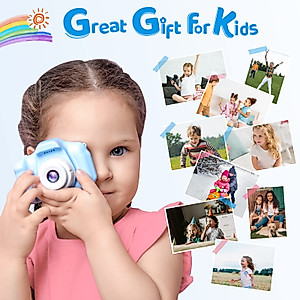 MAVREC Kids Digital Camera Toys for Boys Girls Age 3-9, 1080P HD Selfie Video Cameras for Toddler with 32GB SD Card, Best Easter Birthday Gifts for Boys Girls 3 4 5 6 7 8 9 Year Old Blue