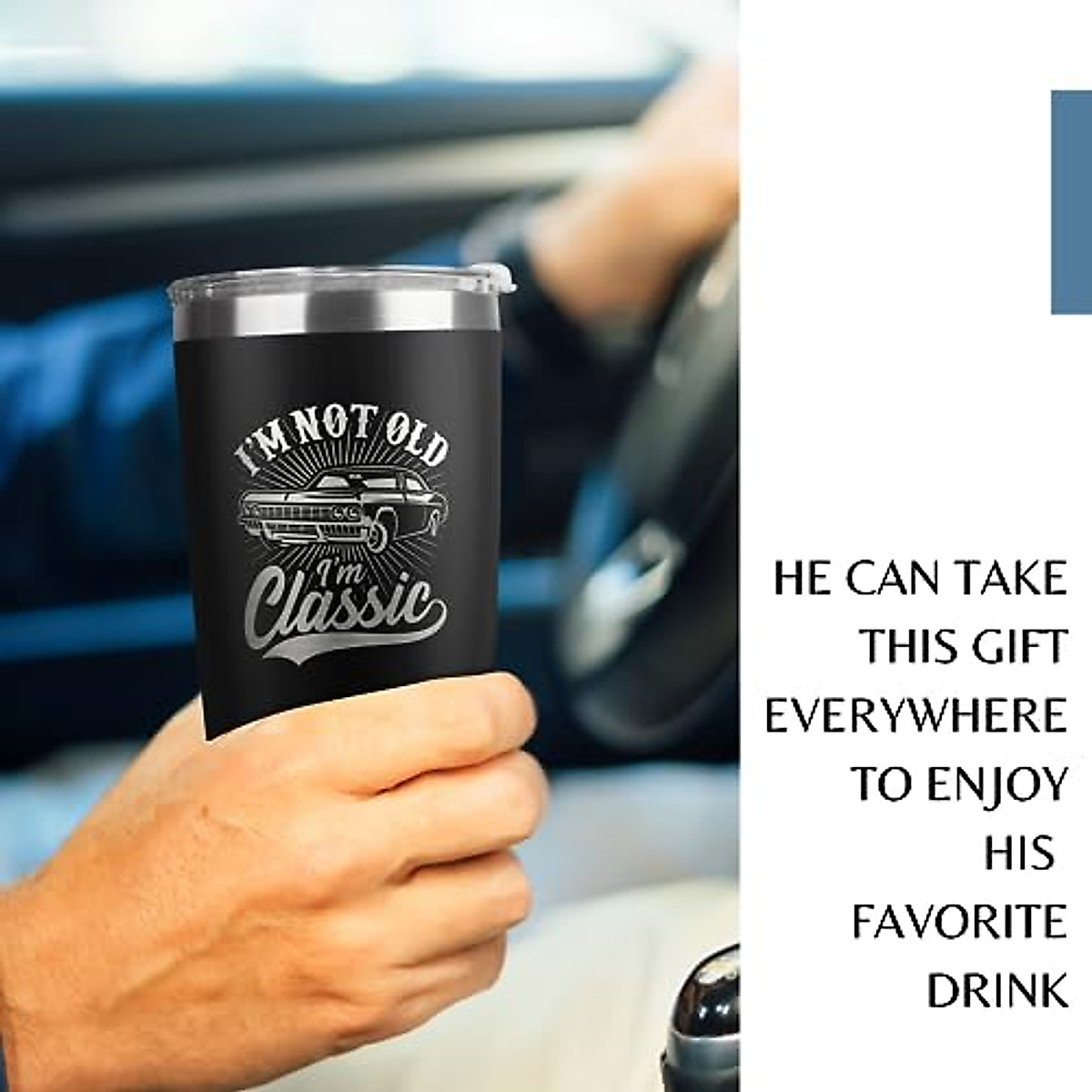 Gifts for Men - Birthday Gifts for Men - Mens Gifts for Grandpa, Him, Dad, Husband - 40th, 50th, 60th, 70th, 80th Funny Mens Birthday Gift Ideas - Christmas Gifts for Men - 20 Oz Tumbler for Men