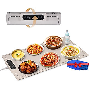 Tempmaster Adjustable Warming Tray, Temp Master Warming Tray, Miller Market Electric Food Warming Mat Dish Warming Mat, Adjustable Food Warmer Mat, Electric Food Warmer Mat Warming Pad for Food (1PCS)