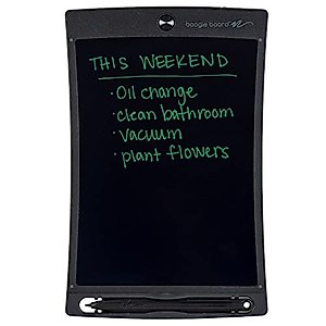 Boogie Board Jot Reusable Writing Tablet- Includes 8.5 in LCD Writing Tablet, Instant Erase, Stylus Pen, Built in Magnets and Kickstand, Gray