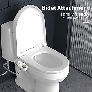 CHEEKY Bidet Toilet Seat Attachment - Non-Electric Bidet Attachment for Toilet Seat - Ultra-Slim Self Cleaning bidet - Adjustable Water Pressure Nozzle, Angle Control & Easy Home Installation