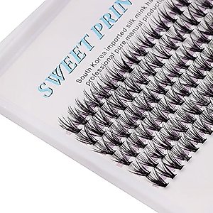 Bodermincer 20 Root Thickness 0.07mm C Curl 3D Individual Eyelashes Extension Soft Black Fake False Eye Lashes Tools (10mm)
