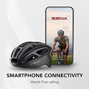 Sena R1 Smart Cycling Helmet (Matte Black, Large)