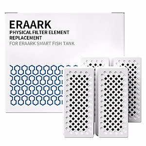 ERAARK Filter Media Replacement Physical Filter cartridges Smart Fish Tank 4-Pack (4pack Physical Filter)
