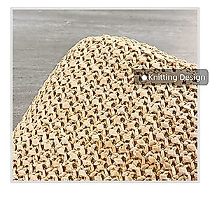 MAAFRI Fashion Women Straw Crossbody Bag Woven Bag Suitable for Daily Beach Party and Birthday Gifts (Large)