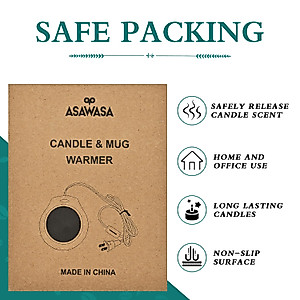 ASAWASA Candle Warmer for Large Jar, Coffee Mug Warmers, Safely Releases Scents Without a Flame, Melt The Candle Quickly, Enjoy Your Warm Coffee Tea. Gifts for Festival Birthday Women Men Mom Dad