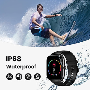 HAYLOU Smart Watch for Android iOS Phones, 1.69" Touch Screen Smart Watches for Men Women with 12 Sport Modes, Fitness Tracker with Heart Rate Blood Oxygen Sleep Monitor IP68 Waterproof Fitness Watch