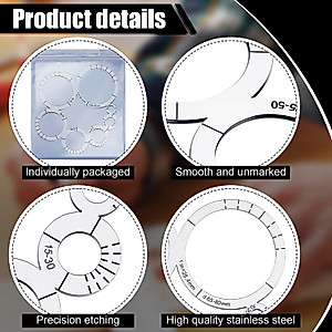 Leather Cutting Tools Corner Cutting Ruler Metal Circle Template Leather Corner Punch Round Leather Corner Cutting Ruler for Leather Projects LeatherCraft DIY Tool (Basic Style,1 Pack)