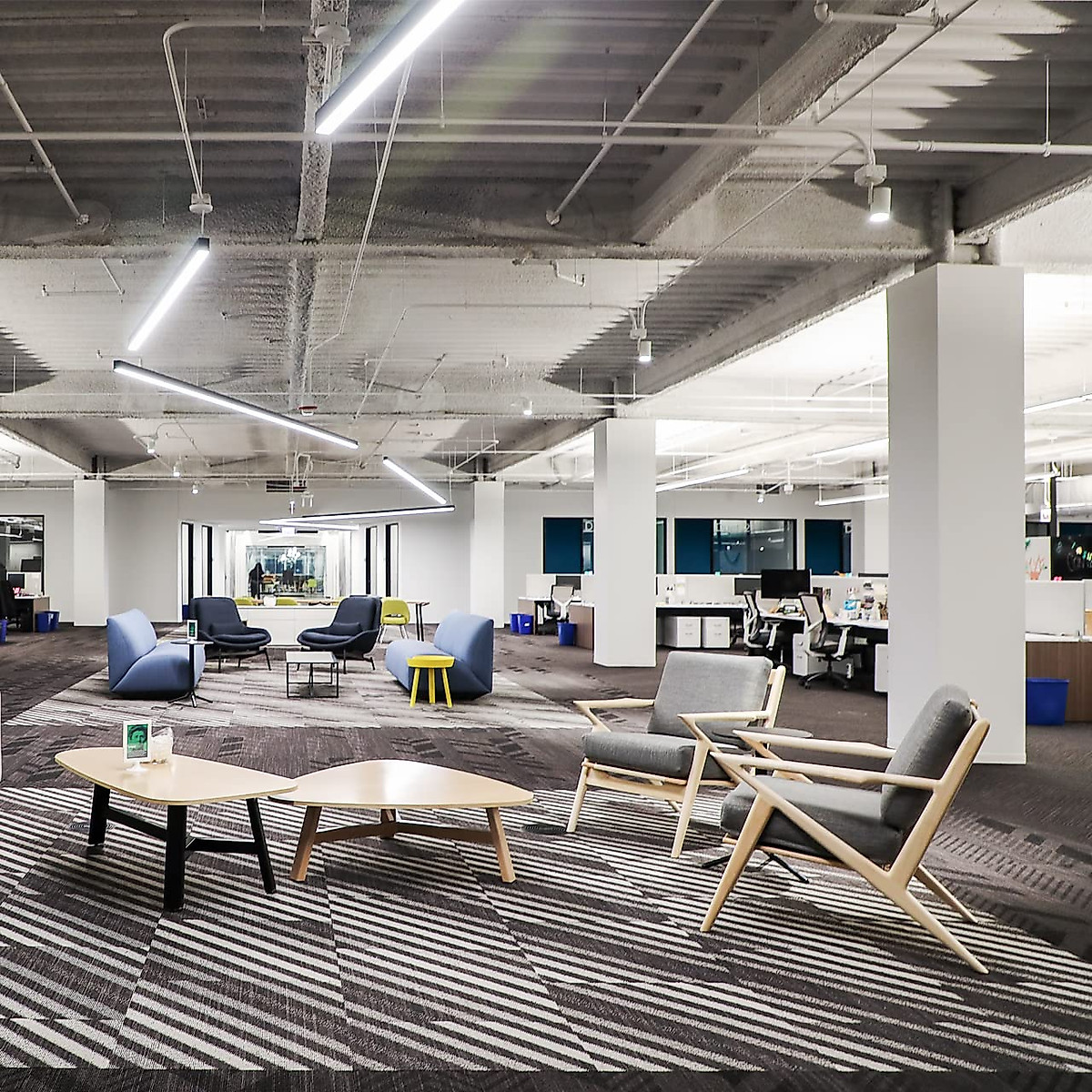 Greess 6 Pack LED T8 Shop Light, 4FT 24W 6000K Daylight White Linkable LED Integrated Tube Lights with Milky Cover, LED Bar Lights for Garage,Workshop,Workbench with On/Off Plug Cord