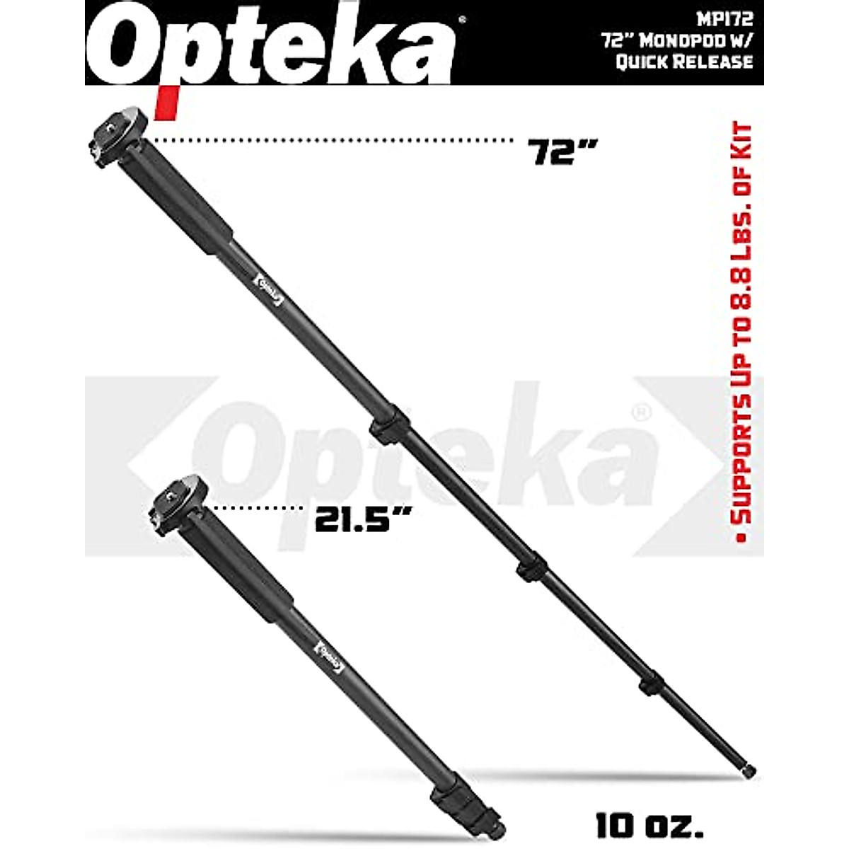 Opteka 72-Inch Photo Video Monopod with Quick Release for Digital SLR Cameras and Camcorders