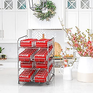 SimpleHouseware Dual Row Front Loading Can Dispenser, Chrome