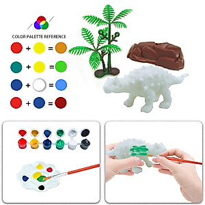 SEWACC 192 Pcs DIY Painted Animals Children Painting Supplies Kids Painting Supplies Children Painting Toy Painting Kit for Children Toys Hand Painting Graffiti Plastic White