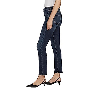 JAG Jeans Women's Cassie Mid Rise Slim Straight Leg Jeans, Brisk Blue, 8