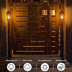 IBalody Outside Post Light Retro Garden Pillar Lantern Outdoor Waterproof Lawn Garden Landscape Community Street Exterior Column Lamp (Size : 180cm)