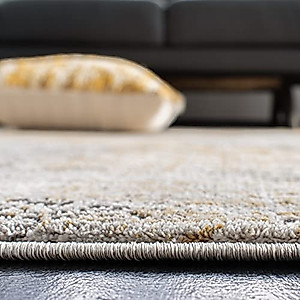 SAFAVIEH Craft Collection Accent Rug - 2'7" x 5', Grey & Beige, Modern Abstract Design, Non-Shedding & Easy Care, Ideal for High Traffic Areas in Entryway, Living Room, Bedroom (CFT874G)