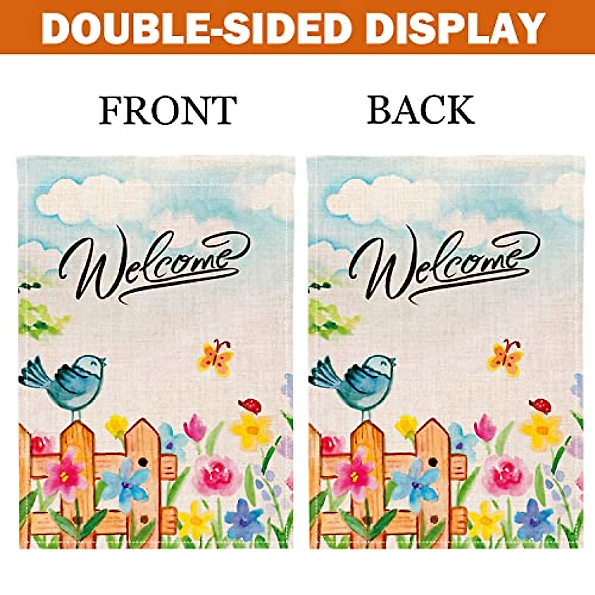QXQIANXIYE 2 Pack Summer Garden Flags Double Sided 12×18 Inch Small Yard Flag Outside Décor for Farmhouse