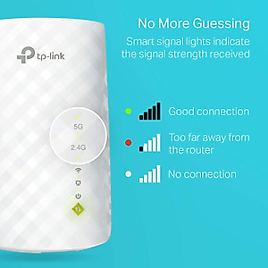 TP-Link AC750 WiFi Range Extender - Dual Band Cloud App Control Up to 750Mbps, One Button Setup Repeater, Internet Booster, Access Point Smart Home & Alexa Devices (RE220) (Renewed)
